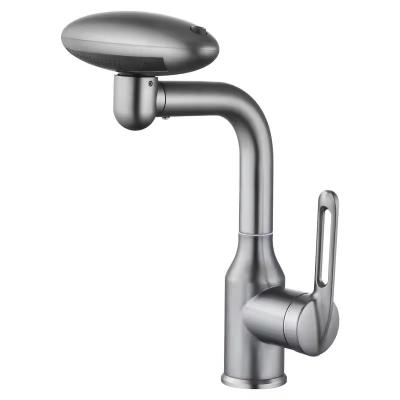 China UFO 304 Stainless Steel Washbasin Faucet Single Handle Hot Cold Water for Household for sale