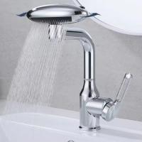 China UFO 304 Stainless Steel Washbasin Faucet Single Handle Hot Cold Water for Household for sale