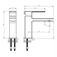 China Single Handle Baisn Faucet Hot and Cold Water Mixer for Bathroom for sale