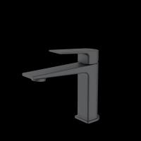 China Lizhen-Hwa.Con Black Brass Modern Matte Surface Single Hole Handle Basin Sink Mixer Taps for sale