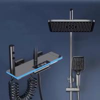 China LZ-Hwa.Con LED Digital Shower System Square RainFall Shower Head for Modern Bathroom Designs for sale