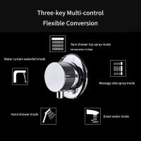 China Square Shower Head Wall Mounted Chrome Shower Panel with Hand Sprayer in Modern Design for sale