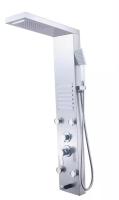 China Square Shower Head Wall Mounted Chrome Shower Panel with Hand Sprayer in Modern Design for sale