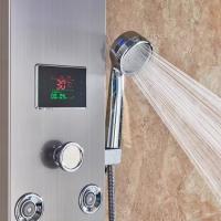 China Square Design LED Thermo Shower Panel LZ Hwa.Vic Bathroom Wall Mounted Multi Functional for sale