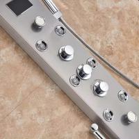 China Square Design LED Thermo Shower Panel LZ Hwa.Vic Bathroom Wall Mounted Multi Functional for sale