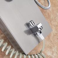China Square Design LED Thermo Shower Panel LZ Hwa.Vic Bathroom Wall Mounted Multi Functional for sale