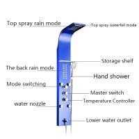 China Multifunctional Spa Stainless Steel Bathroom Shower Wall Panel Gold LED Shower Panels for sale