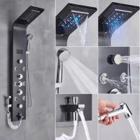 China In-Wall Mounted Shower Column with Jet Massage and Digital Display from Vic Bathroom for sale