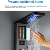 China Bathroom Wash LZ Hwa.Vic Shower Panel with Waterfall and Shower Massage Thermostatic for sale