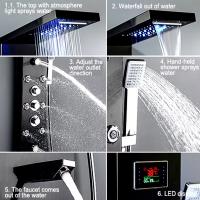 China Bathroom Wash LZ Hwa.Vic Shower Panel with Waterfall and Shower Massage Thermostatic for sale