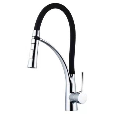 China Lizhen-Hwa.Con 2024 Brass Kitchen Faucet Single Hole Pull Out Hot and Cold Mixer Tap for sale