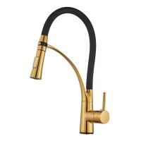 China Lizhen-Hwa.Con 2024 Brass Kitchen Faucet Single Hole Pull Out Hot and Cold Mixer Tap for sale