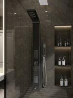 China Bathroom Led Shower Panel with Thermostatic Function and Waterfall Stainless Steel for sale