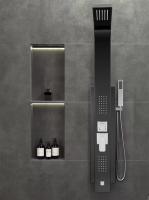 China Bathroom Led Shower Panel with Thermostatic Function and Waterfall Stainless Steel for sale