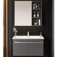 China Modern Style Bathroom Cabinet with Aluminum and Vanity Wash Basin for sale