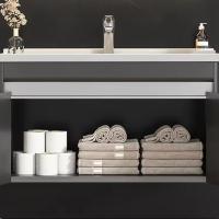 China Modern Style Bathroom Cabinet with Aluminum and Vanity Wash Basin for sale