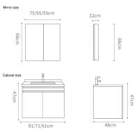 China Modern Style Bathroom Cabinet with Aluminum and Vanity Wash Basin for sale