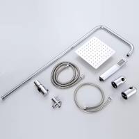 China Thermostatic Mixer Shower Bathroom Chrome Plated Stainless Steel Wall Mount Faucets Taps for sale