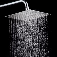 China Exposed Shower Faucet without Slide Bar Wall Mounted Brass Tap and Rainfall Shower Set for sale