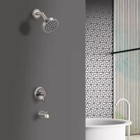 China Lizhen-Hwa.Con Rainfall Shower Head Stainless Steel Bathroom Wall Mounted Shower Faucet for sale