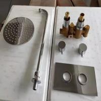 China Bathroom Thermostatic Concealed Shower Set with Brushed Nickel Shower Mixer for sale