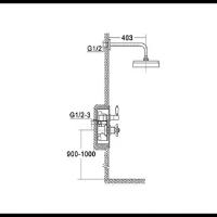 China Bathroom Thermostatic Concealed Shower Set with Brushed Nickel Shower Mixer for sale