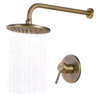 China Hand Showers Lizhen-Hwa.Vic Wall Mount Shower Faucet Set Combo Set with Antique Brass for sale