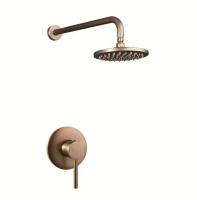 China Hand Showers Lizhen-Hwa.Vic Wall Mount Shower Faucet Set Combo Set with Antique Brass for sale