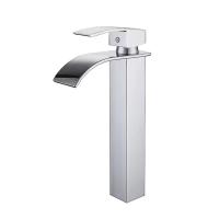 China Lizhen High Black Bathroom Water Tap Waterfall Single Wash Basin Sink with CLASSIC Style for sale