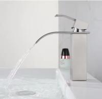 China Lizhen High Black Bathroom Water Tap Waterfall Single Wash Basin Sink with CLASSIC Style for sale