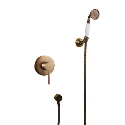 China Square Shower Head Hot and Cold Water Brass Concealed Shower Set for Bathroom Luxury for sale