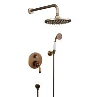 China Square Shower Head Hot and Cold Water Brass Concealed Shower Set for Bathroom Luxury for sale