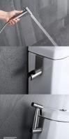 China 304 Stainless Steel Wall Mounted Handheld Toilet Bidet Sprayer Shattaf Set for Bathroom for sale