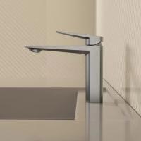 China Luxury Ceramic Valve Core Gun Grey Single Handle Brass Basin Faucet by Lizhen-Hwa.Con for sale