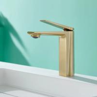 China Ceramic Valve Core Single Handle Brass Basin Faucet for Modern Design Hotel Bathroom for sale