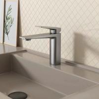China Lizhen-Hwa.Con Modern Chrome Brass Bathroom Hot and Cold Water Deck Mounted Basin Faucet Mixer Tap for sale