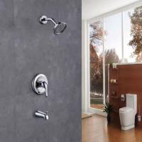 China Brass Valve with Diverter Tub Spout Complete Bath and Shower Faucet Set for sale