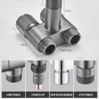 China Modern Bathroom Angle Valve One-In 2-Out Toilet Portable Bidet Sprayer for sale