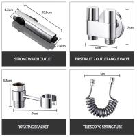 China Modern Bathroom Angle Valve One-In 2-Out Toilet Portable Bidet Sprayer for sale