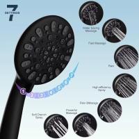 China Wall Mount Rainfall Shower Set with Handheld Shower Head Combo and Matte Black Finish for sale