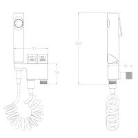 China Handheld Bidet Spray Brass Shattaf Sprayer ABS 1.5m Shower Spring Hose Popular Household Shower Head Set for sale