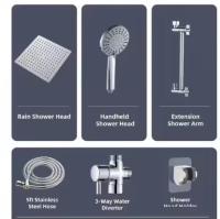 China Adjustable Extension Arm and Handheld High Pressure Rain Shower Head Combo for Barthroom for sale
