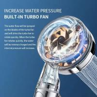 China 360 Rotated Turbo Vortex High Pressure Handheld Shower Head with Fan and Water Direct for sale