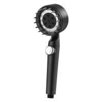 China 2024Lizhen Bathroom Circular Powerful Pressurized Shower Head with Water Stop Button for sale
