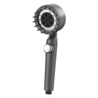China 2024Lizhen Bathroom Circular Powerful Pressurized Shower Head with Water Stop Button for sale