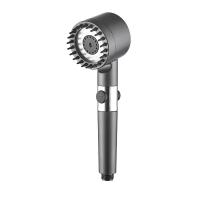 China 2024Lizhen Bathroom Circular Powerful Pressurized Shower Head with Water Stop Button for sale