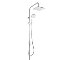 China Modern Design LZ-Hwa.Con Chrome Shower Set with Hot and Cold 3 Gears Copper Bathroom Rain Shower Top Spray Square for sale