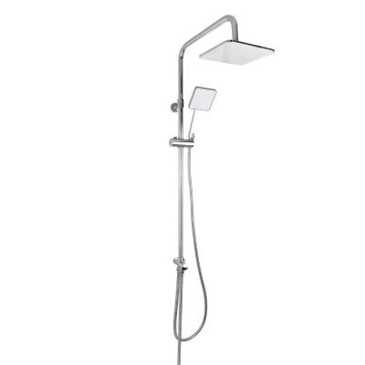 China Modern Design LZ-Hwa.Con Chrome Shower Set with Hot and Cold 3 Gears Copper Bathroom Rain Shower Top Spray Square for sale