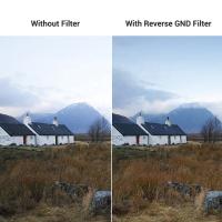 China 150x170mm Reverse GND Filter Nano Coating Reverse Graduated ND Filter With No Color Cast for sale