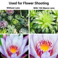 China Customized Phone Camera Lens 15x Magnification Macro Lens With LED Light And 3 Stops Adjustment for sale